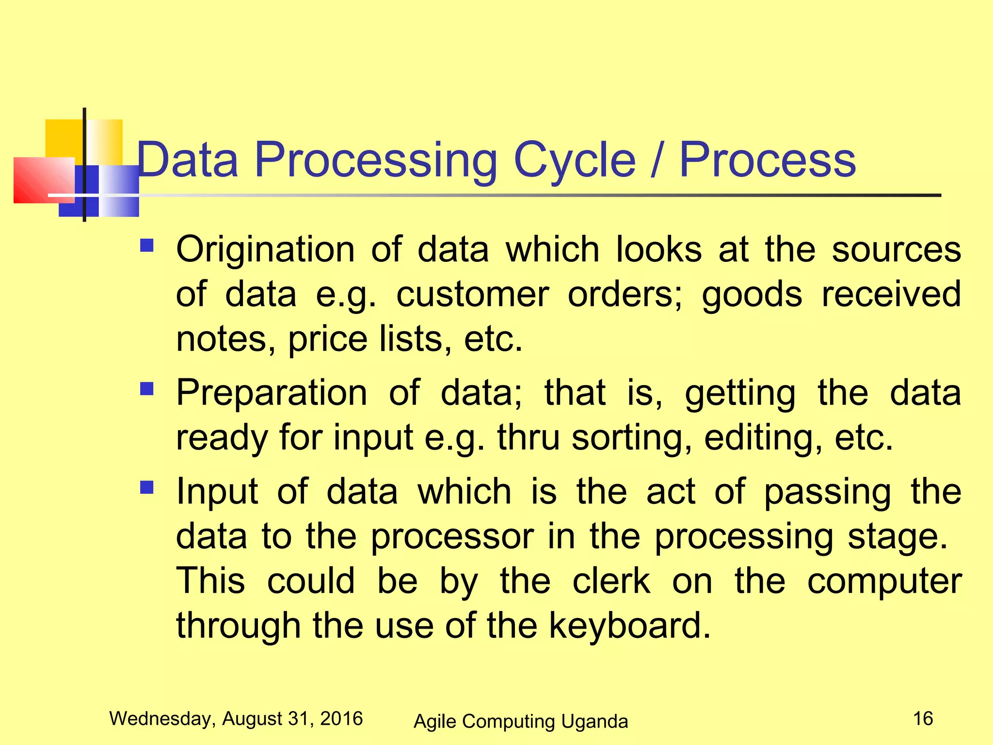 Principles of ict concepts and data processing | PPT