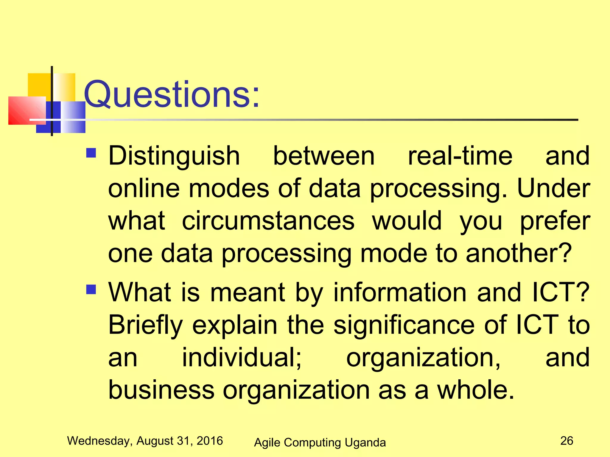 Principles of ict concepts and data processing | PPT