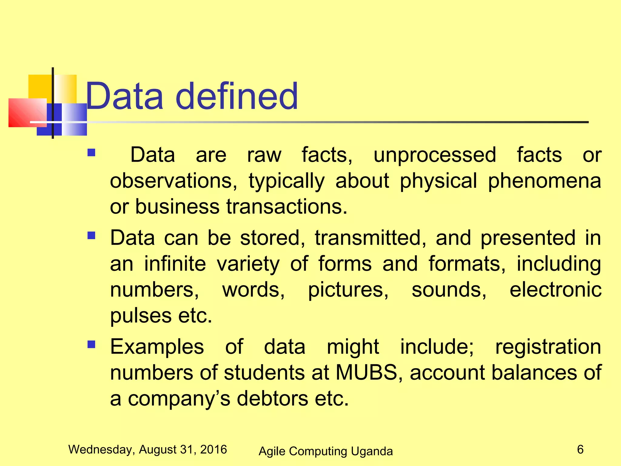 Principles of ict concepts and data processing | PPT