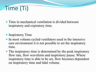 Principles of icu ventilators | PPTX