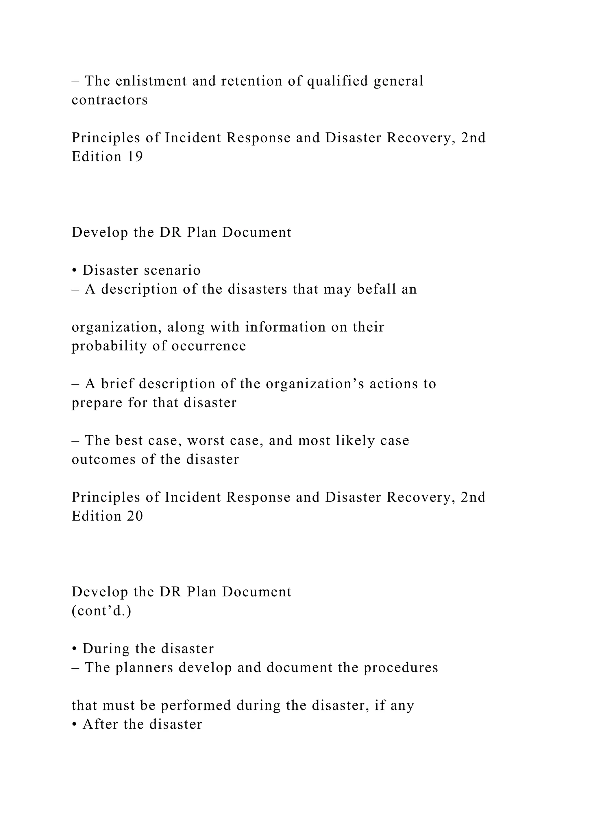 Principles of Incident Response and Disaster Recovery, 2.docx