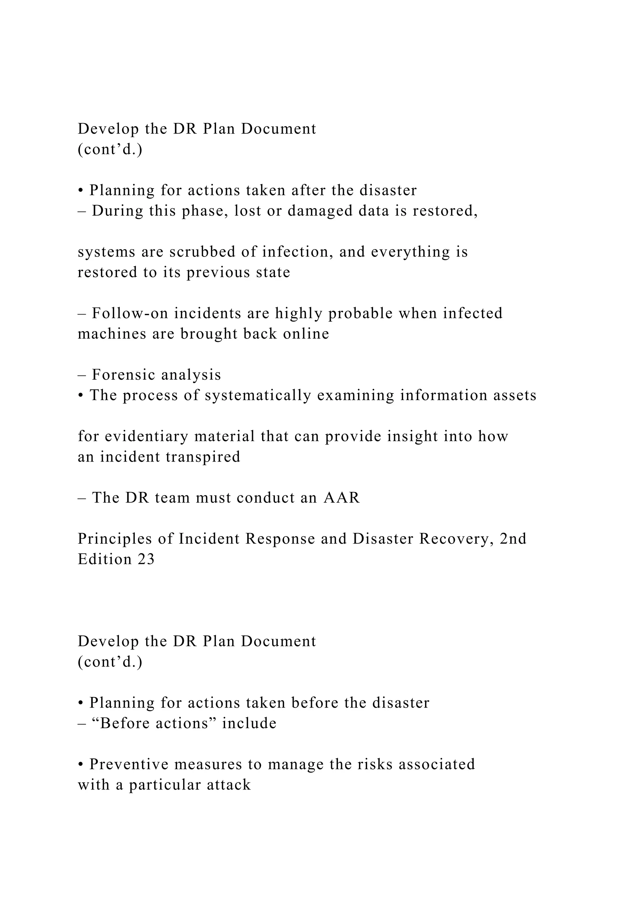 Principles of Incident Response and Disaster Recovery, 2.docx