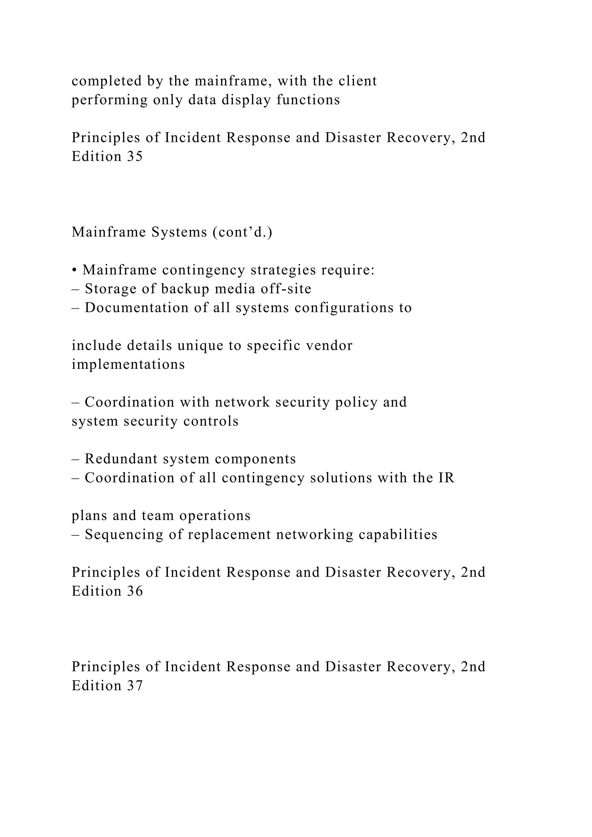 Principles of Incident Response and Disaster Recovery, 2.docx
