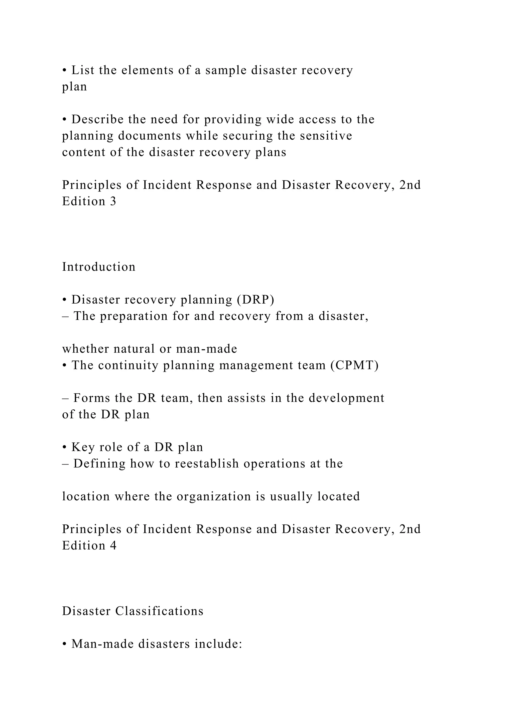 Principles of Incident Response and Disaster Recovery, 2.docx