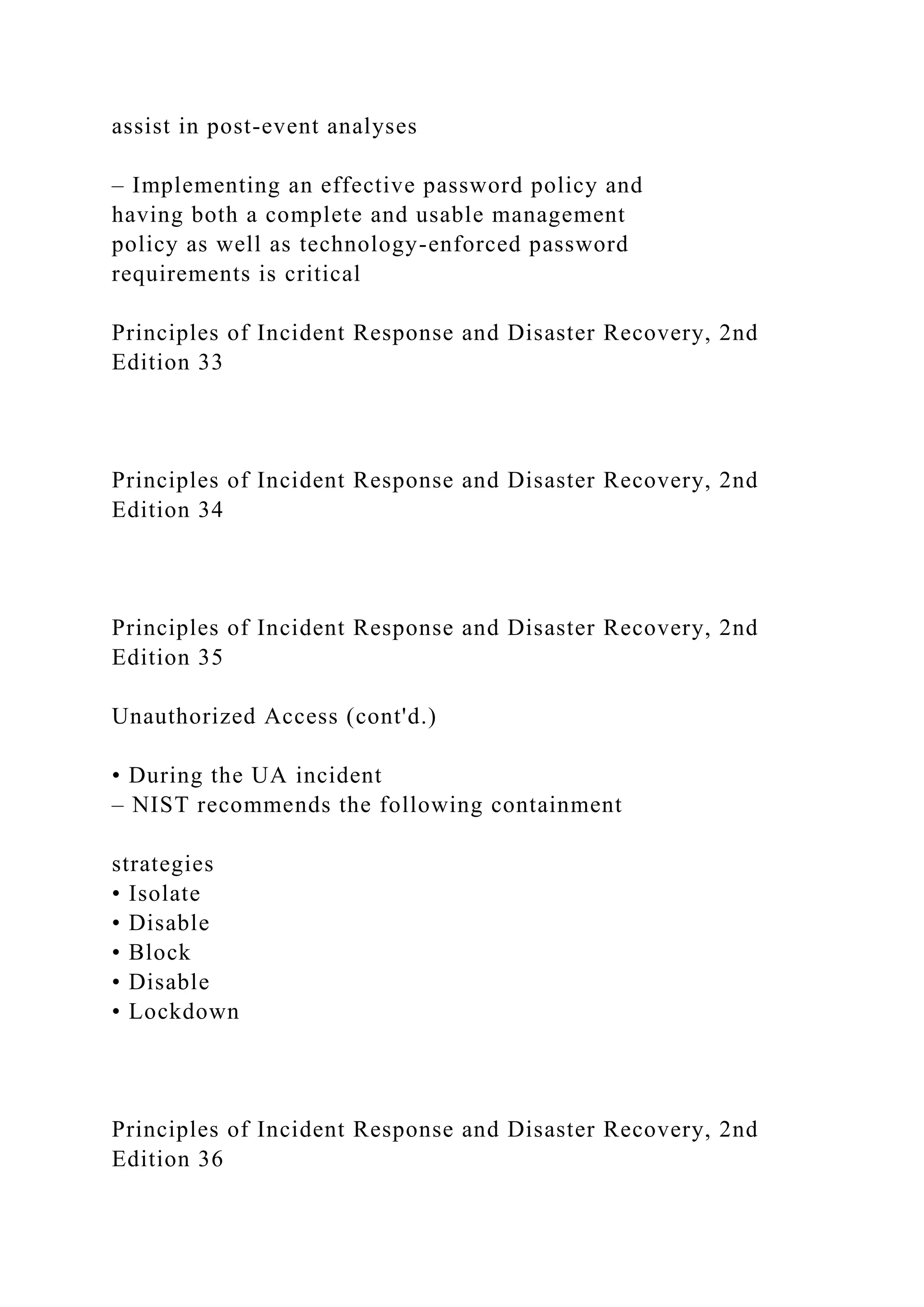 Principles of Incident Response and Disaster Recovery, 2.docx