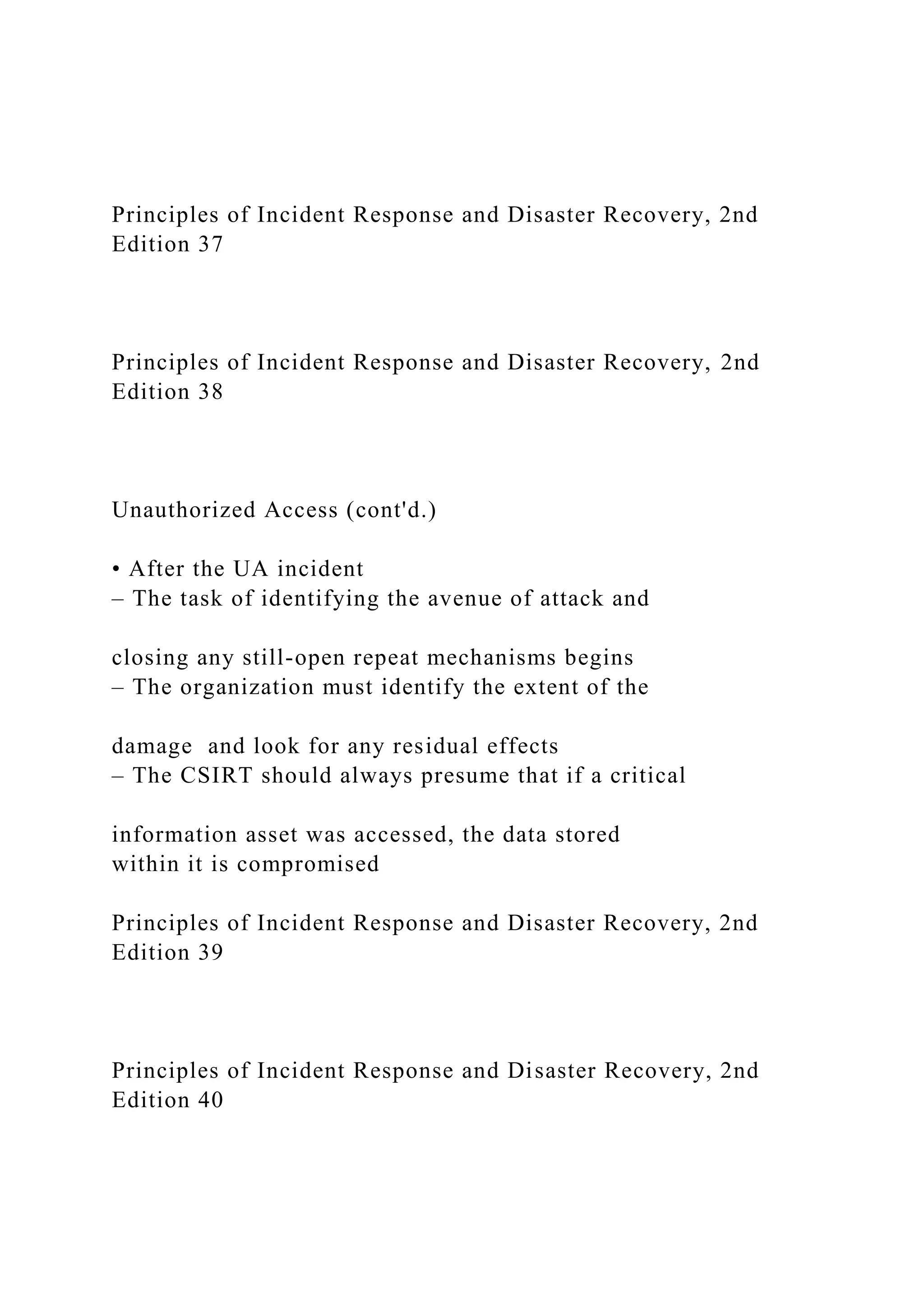 Principles of Incident Response and Disaster Recovery, 2.docx