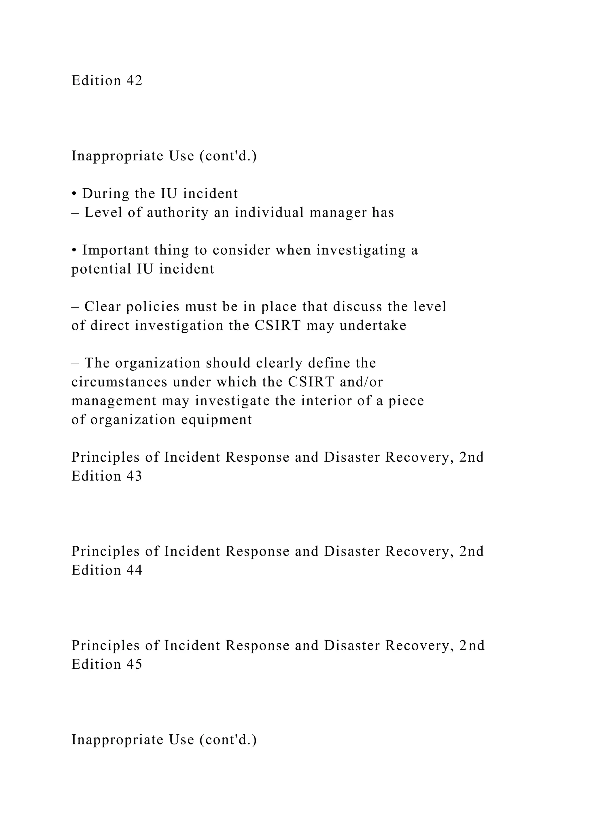 Principles of Incident Response and Disaster Recovery, 2.docx