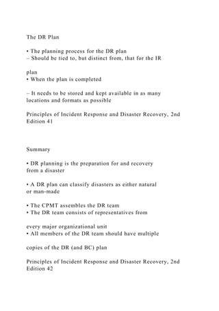 Principles of Incident Response and Disaster Recovery, 2.docx
