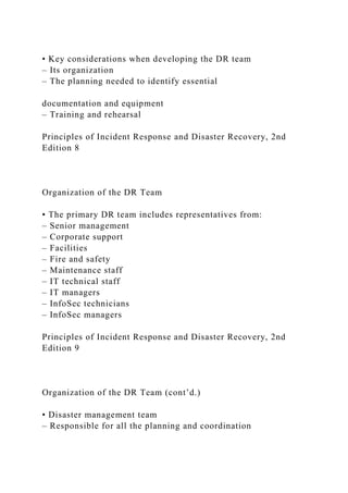 Principles of Incident Response and Disaster Recovery, 2.docx