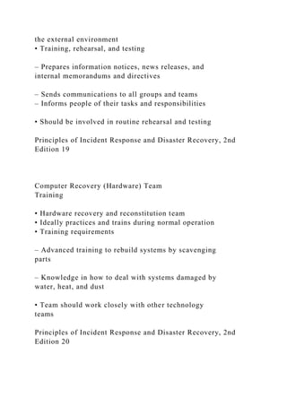 Principles of Incident Response and Disaster Recovery, 2nd E.docx