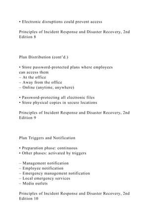 Principles of Incident Response and Disaster Recovery, 2nd E.docx