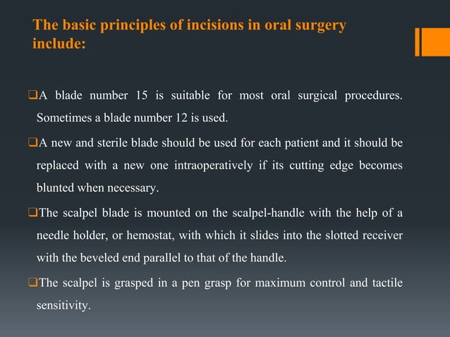 Principles of, incisions in oral surgery.ppt | Dental Health | Diseases ...