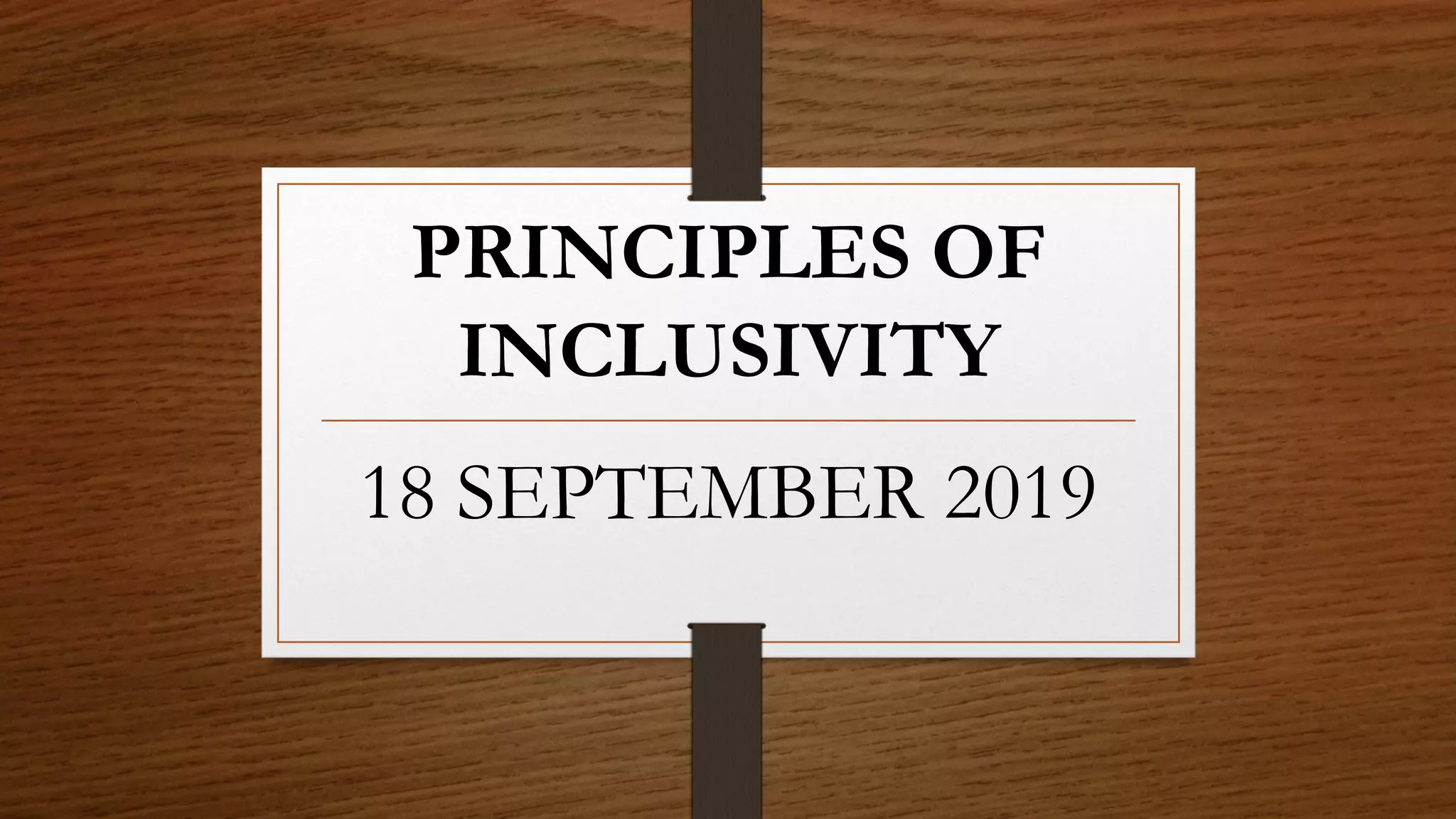 Principles of inclusivity(1) | PDF