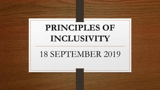 Principles of inclusivity(1) | PDF