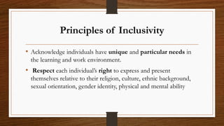 Principles of inclusivity(1) | PDF