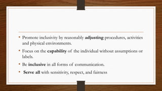 Principles of inclusivity(1) | PDF