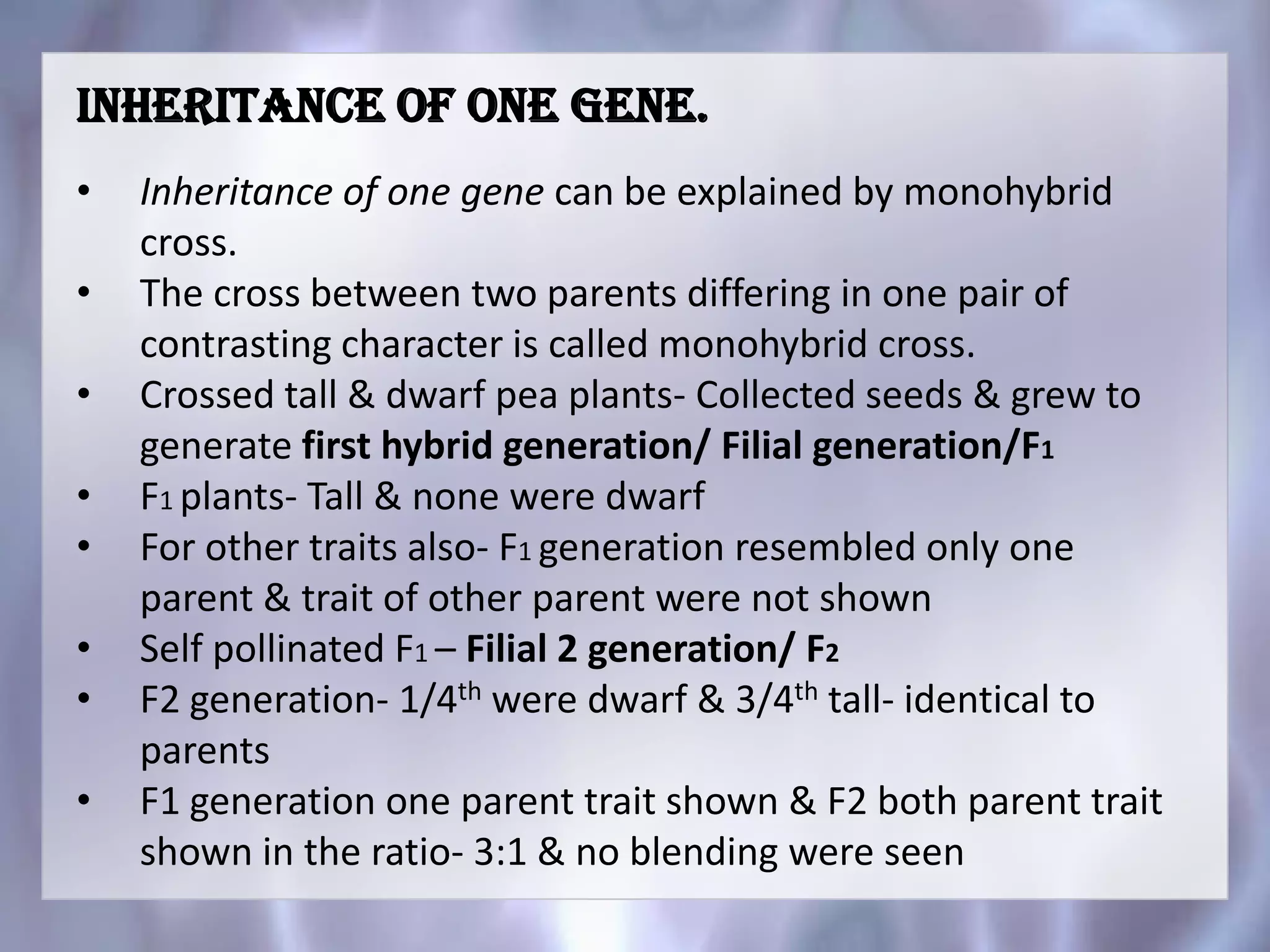 Principles of Inheritance, Class 12 CBSE | PPTX