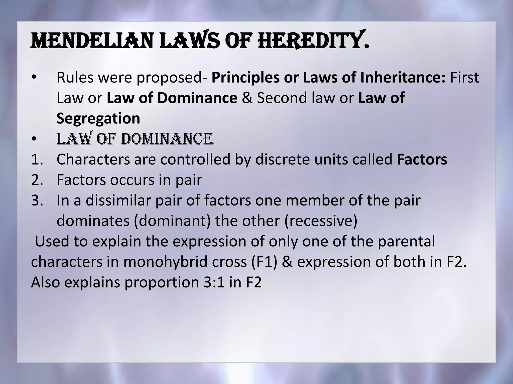 Principles of Inheritance, Class 12 CBSE | PPTX