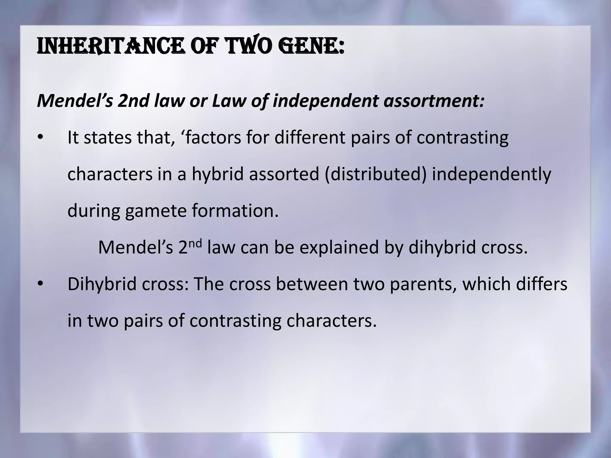 Principles of Inheritance, Class 12 CBSE | PPTX