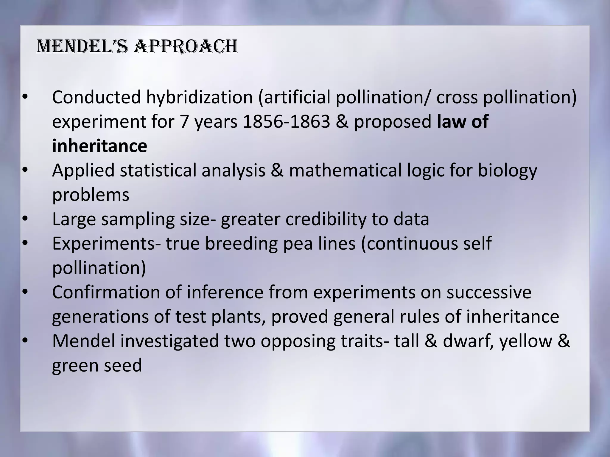Principles of Inheritance, Class 12 CBSE | PPTX