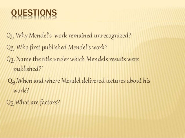 Principles of inheritance and variations presentation part- I | PPT