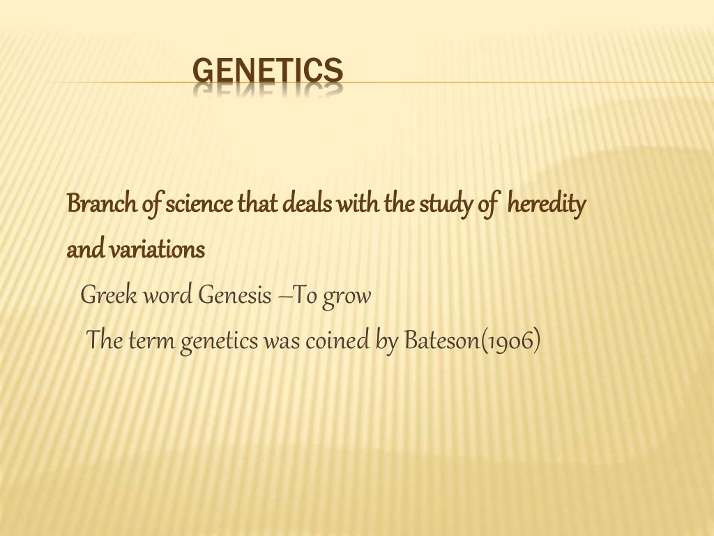 Principles of inheritance and variations presentation part- I | PPT