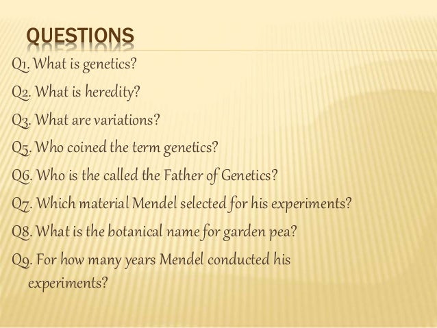 Principles of inheritance and variations presentation part- I | PPT