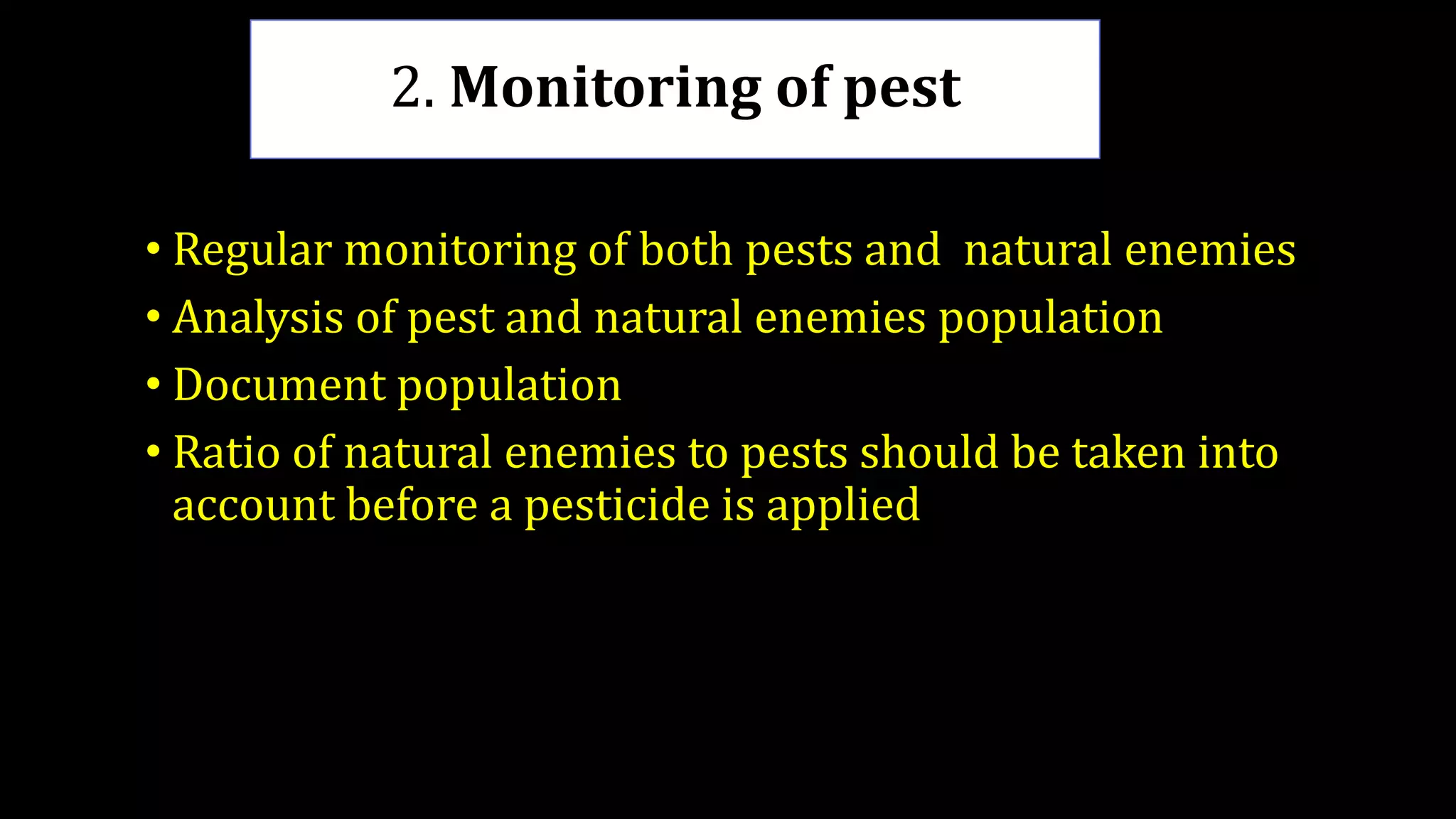 Principles of insect pest management | PPTX