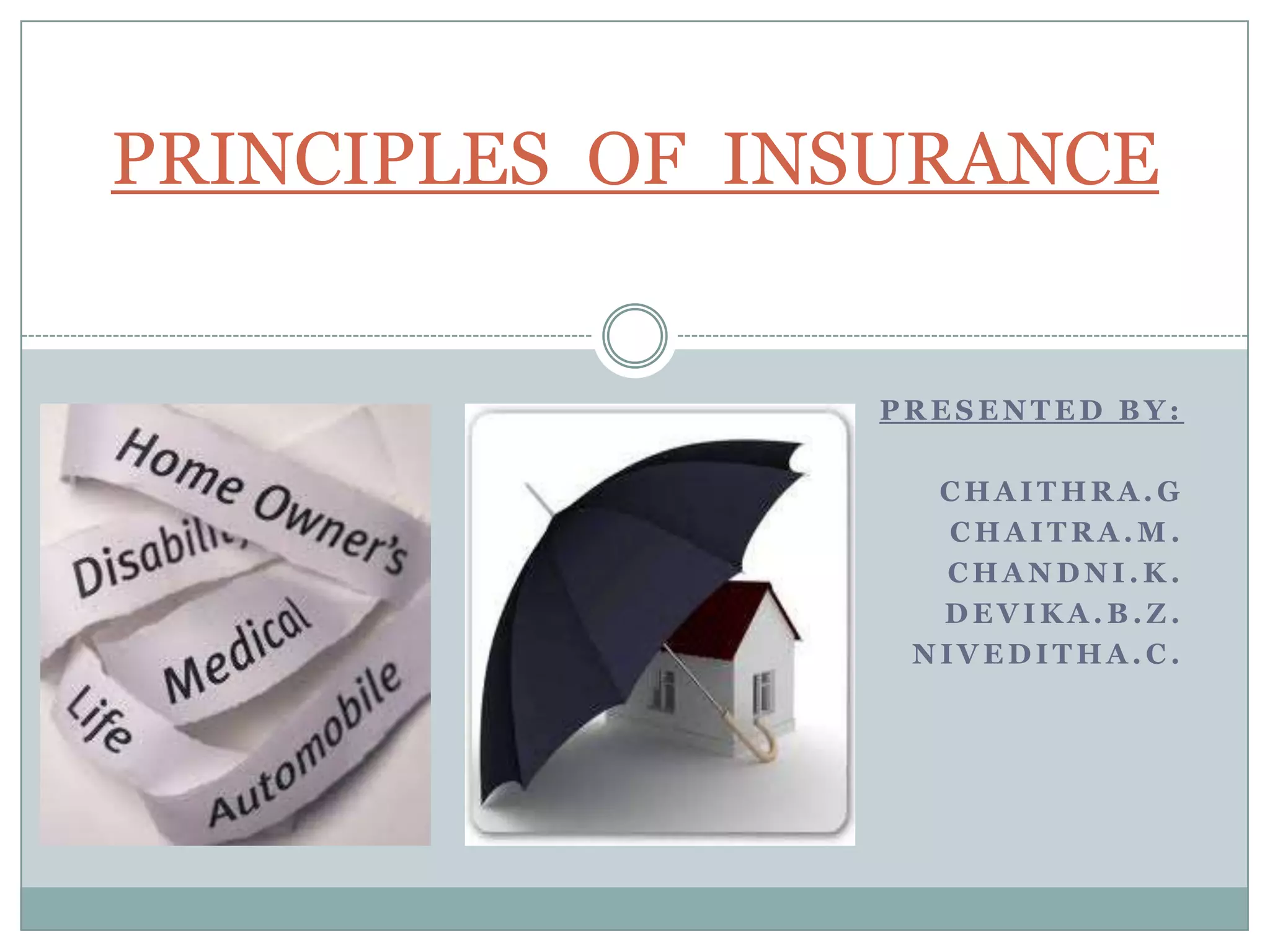 Principles of insurance | PPTX