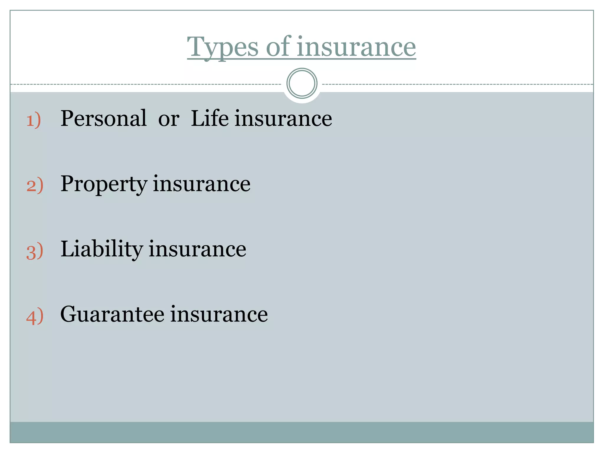 Principles of insurance | PPTX