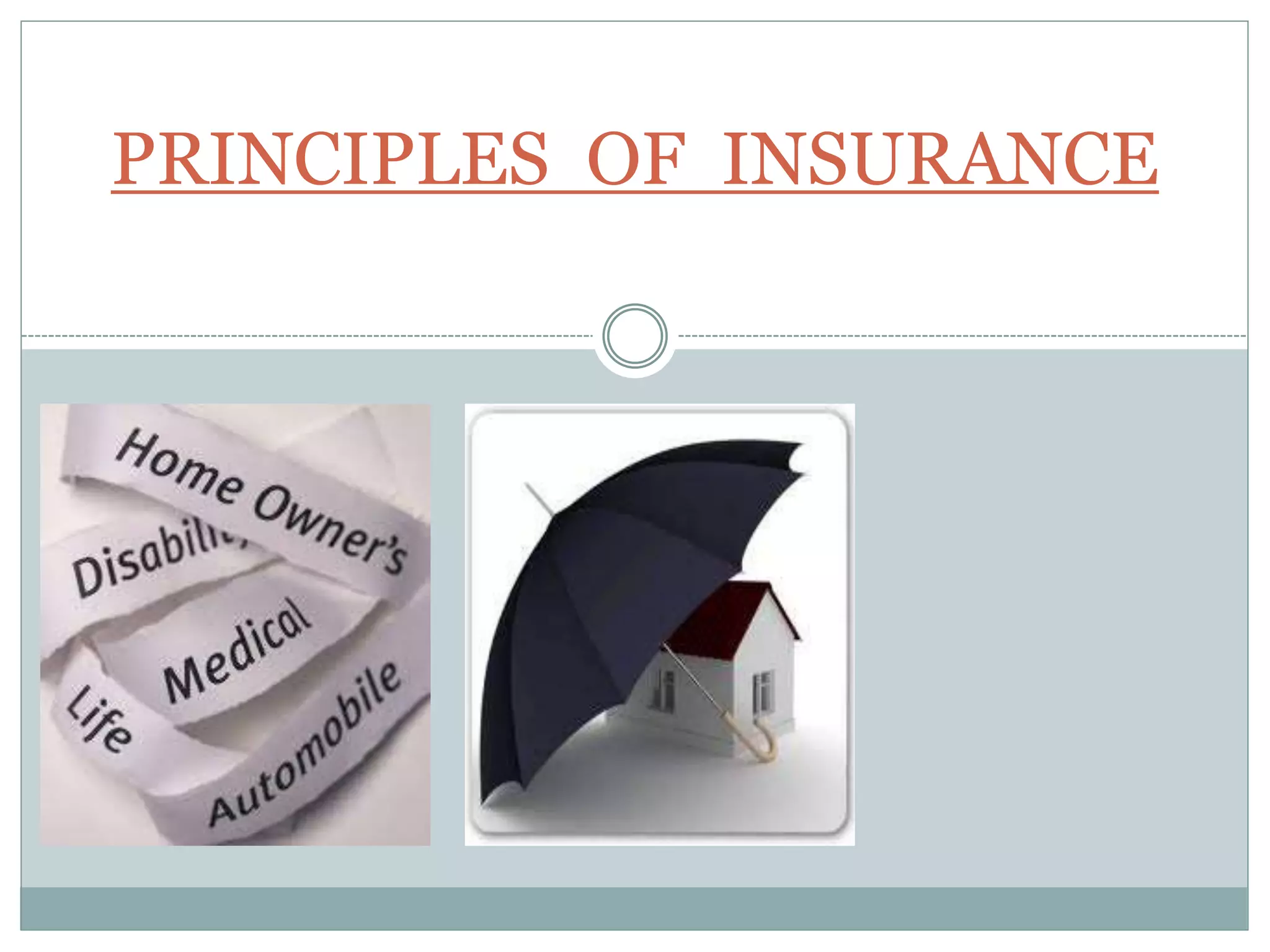 Principles of insurance | PPTX