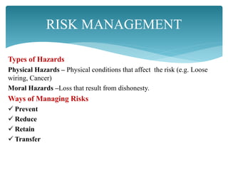 Principles of insurance | PPTX
