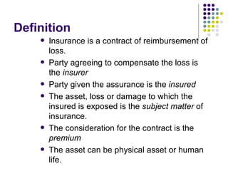 Principles of insurance filnal | PPT