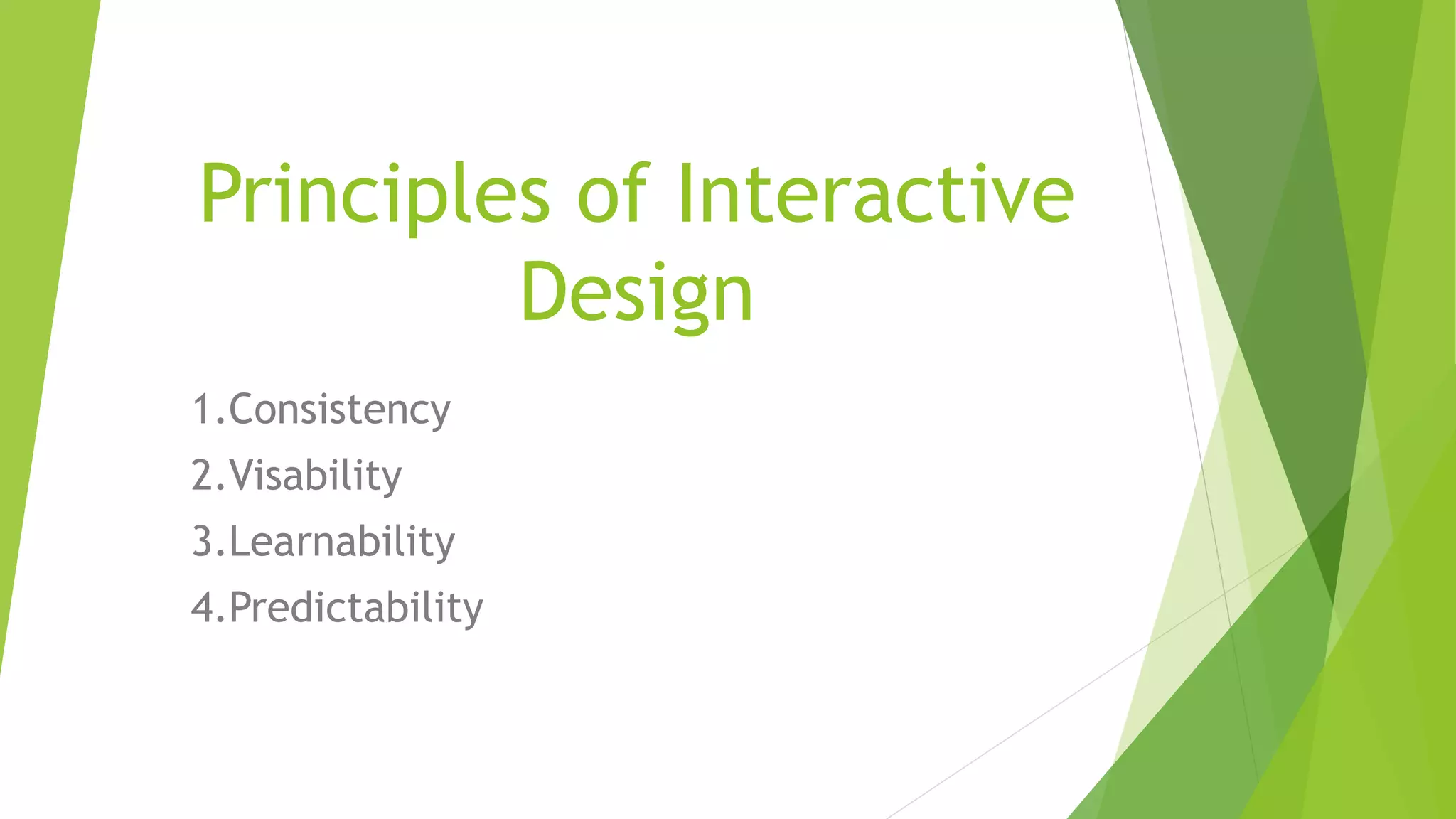 Principles of Interactive Design | PPTX