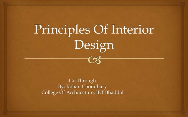 Principles of Interior design | PPTX