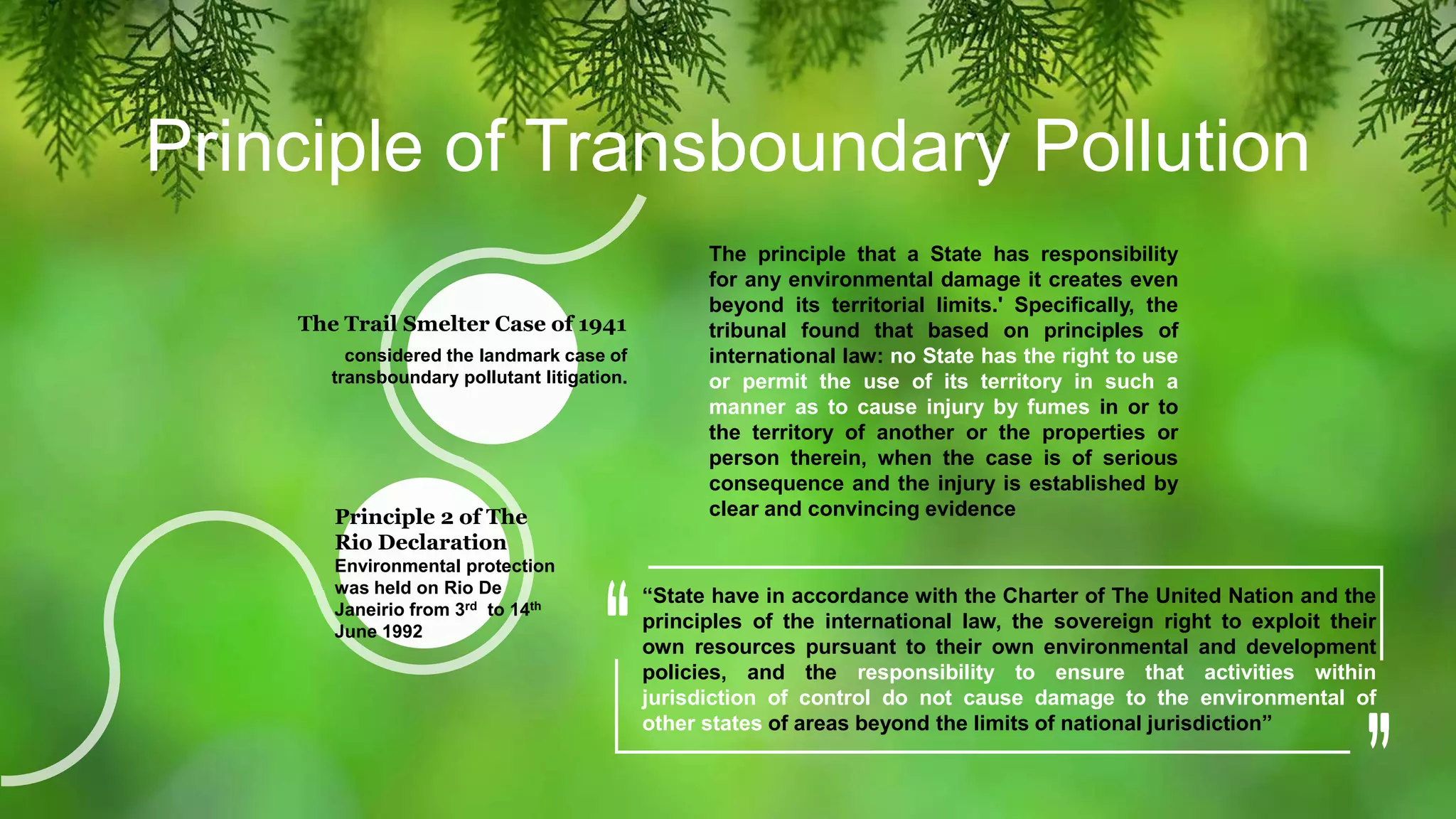 Principles of International Law on Transboundary Pollution, | PPTX