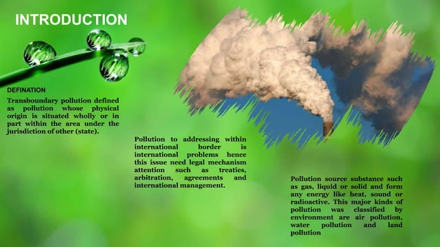 Principles of International Law on Transboundary Pollution, | PPTX