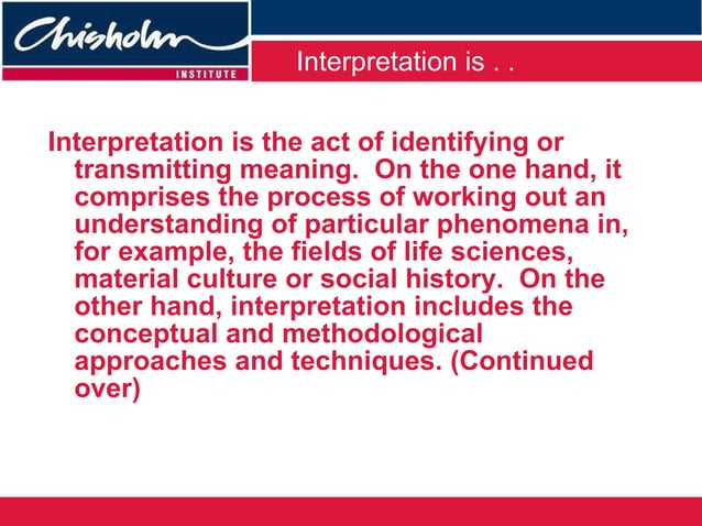 Principles Of Interpretation | PPT | Science