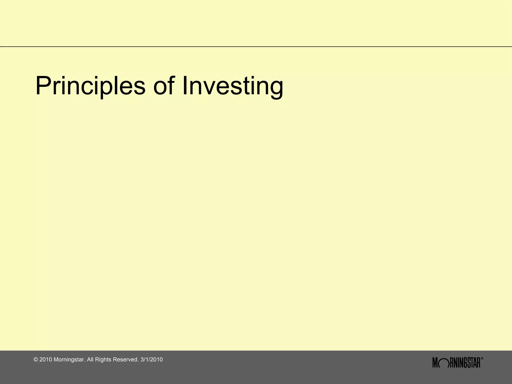 Principles Of Investing | PPT