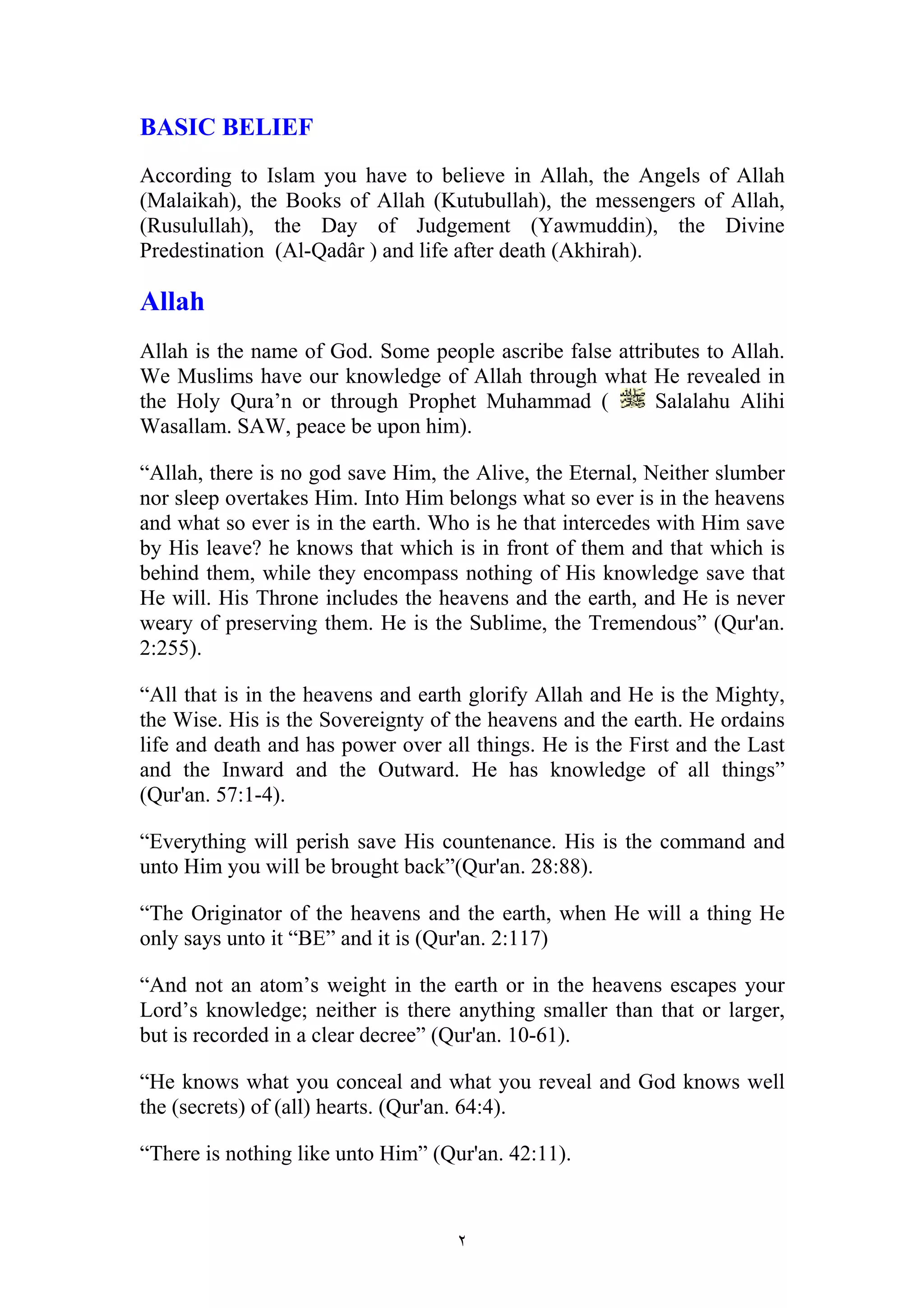 Principles Of Islam | PDF