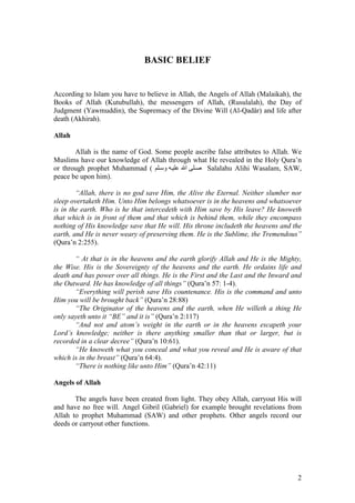 Principles of Islam | PDF