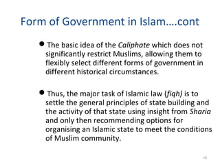 Principles of Islamic Governance and Leadership week 3 lecture | PPT