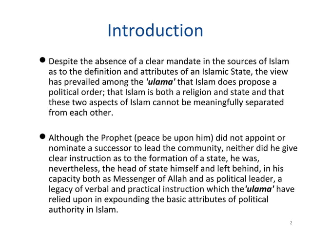 Principles of Islamic Governance and Leadership week 3 lecture | PPT