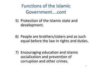 Principles of Islamic Governance and Leadership week 3 lecture | PPT