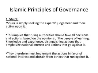 Principles of Islamic Governance and Leadership week 4 lecture | PPT