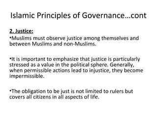 Principles of Islamic Governance and Leadership week 4 lecture | PPT