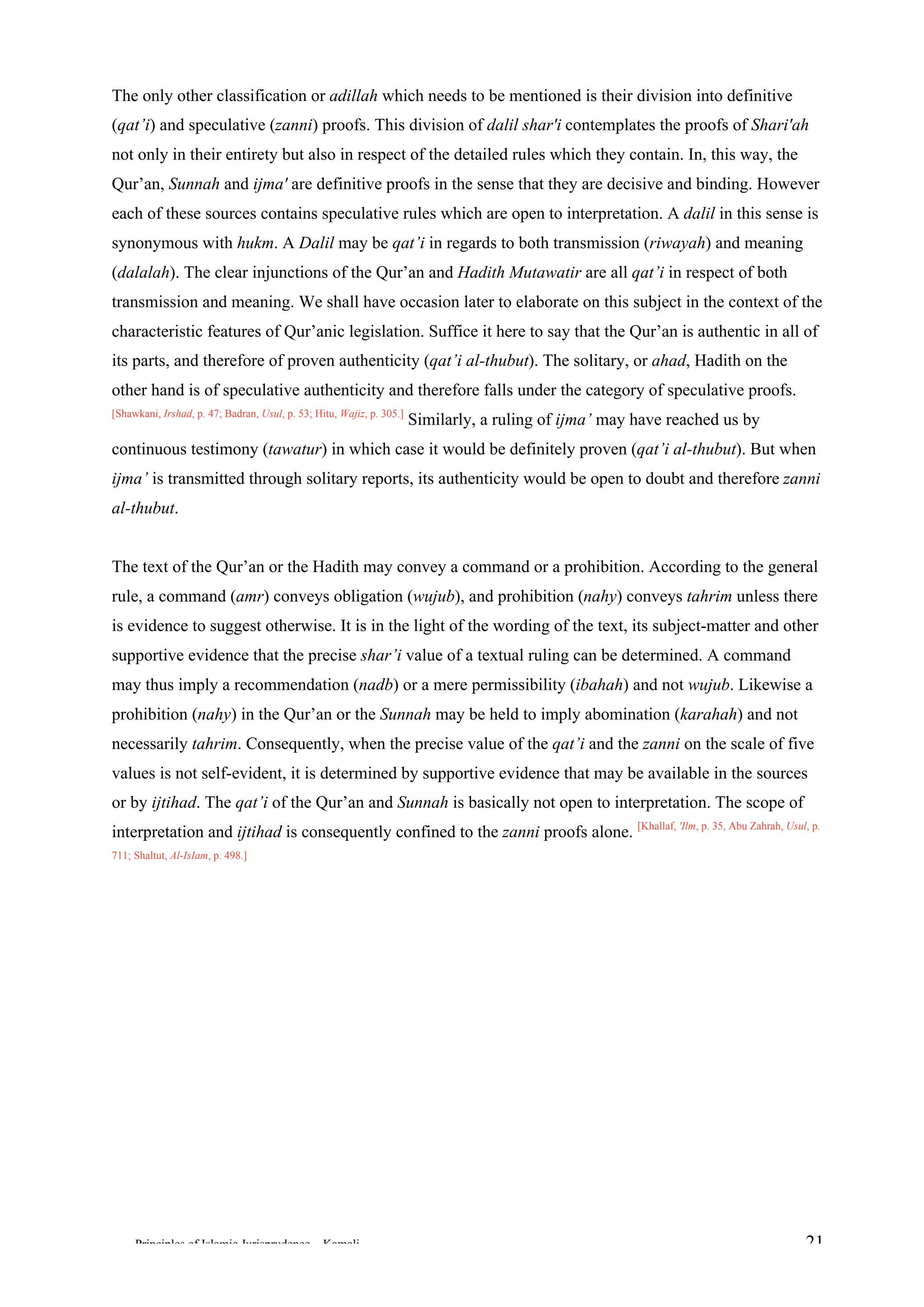 Principles of islamic jurisprudence by MH kamali | PDF