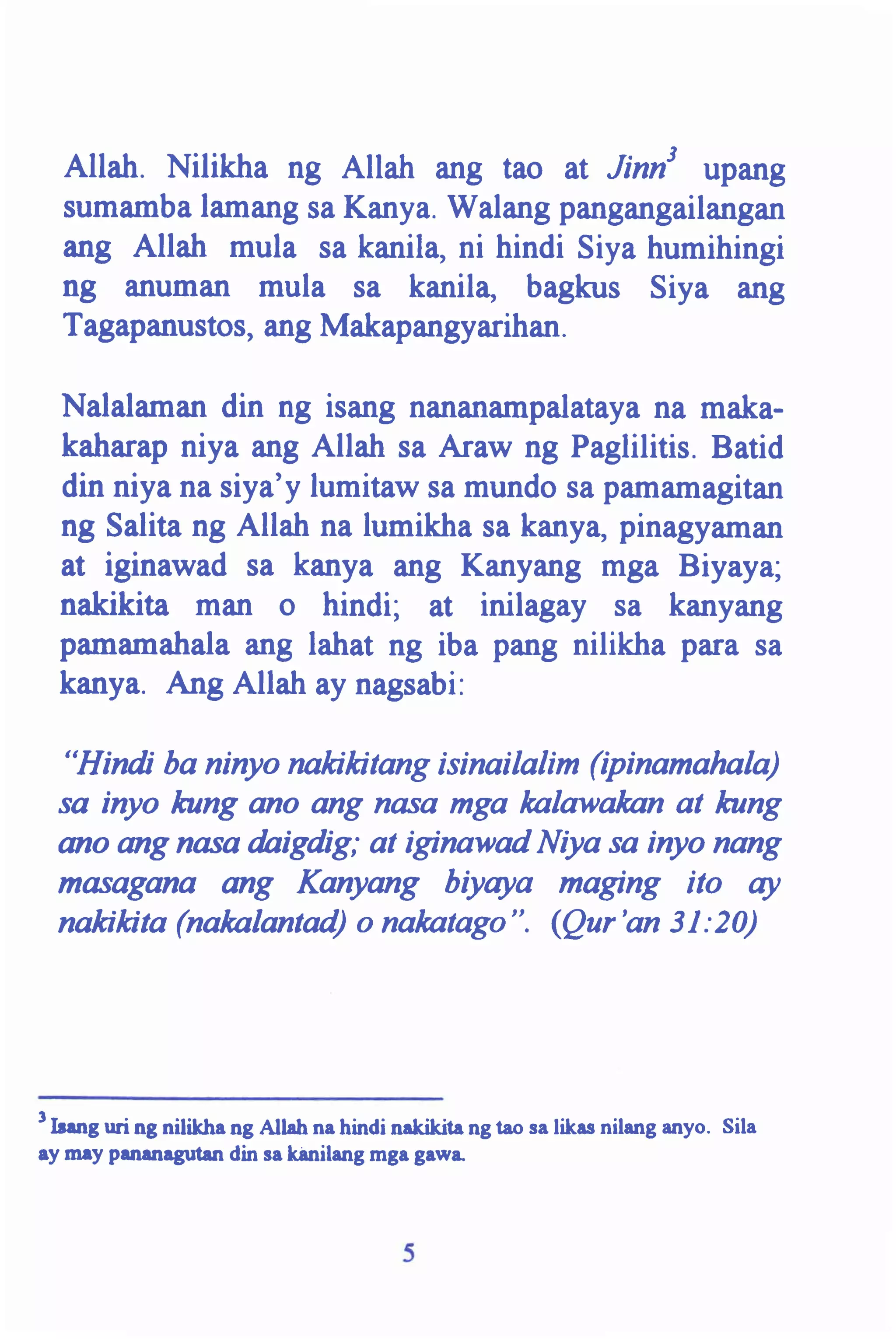 Principles of islam, tagalog | PDF