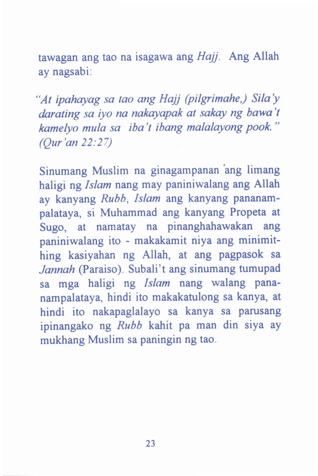 Principles of islam, tagalog | PDF