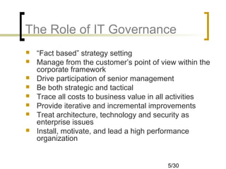 Principles of IT Governance | PPT